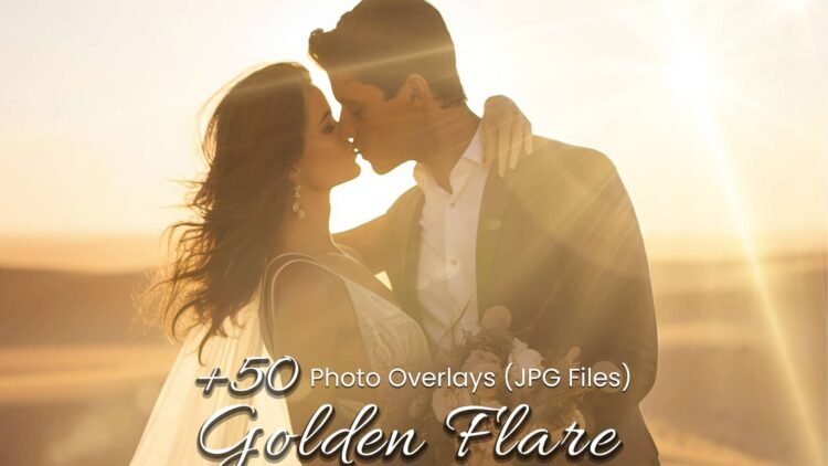 53 Golden Flare Photoshop Overlays - Designertale